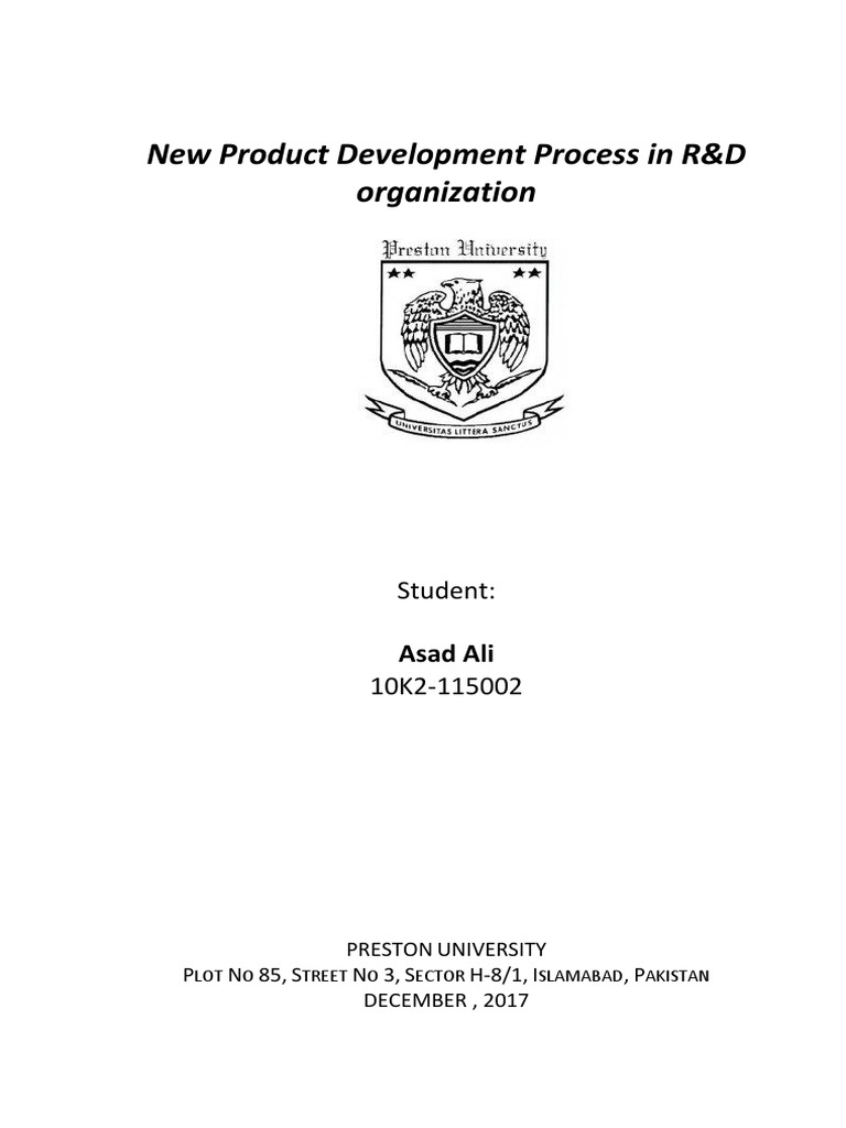 Product Development Final Report by ASAD | PDF | New Product ...