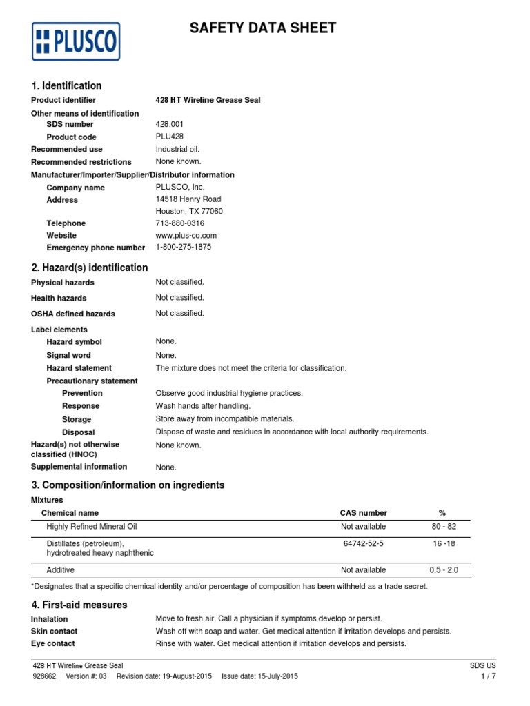 Plusco428 Wireline Products 28 Vis Honey Oil With Inhibitor For ...