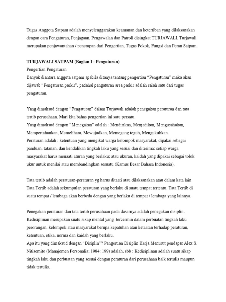 Turjawali Satpam | PDF