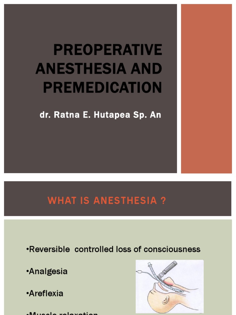 Preoperative Anesthesia and Premedication | PDF | Anesthesia | Medical ...