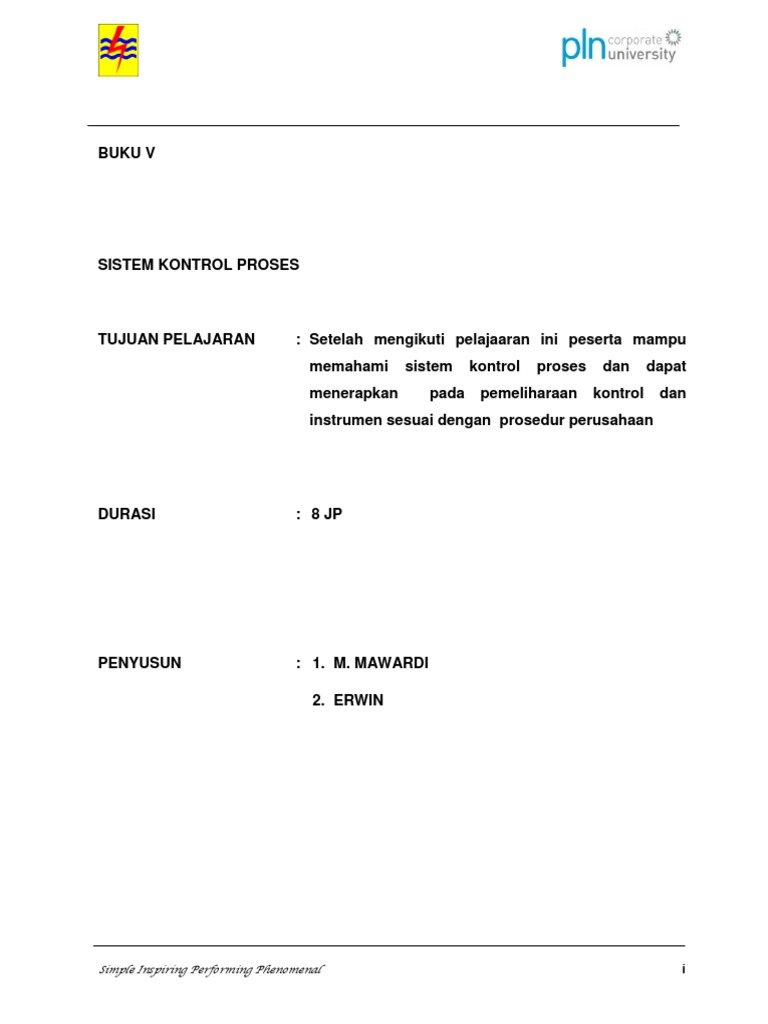Buku Sistem Kontrol Proses | PDF