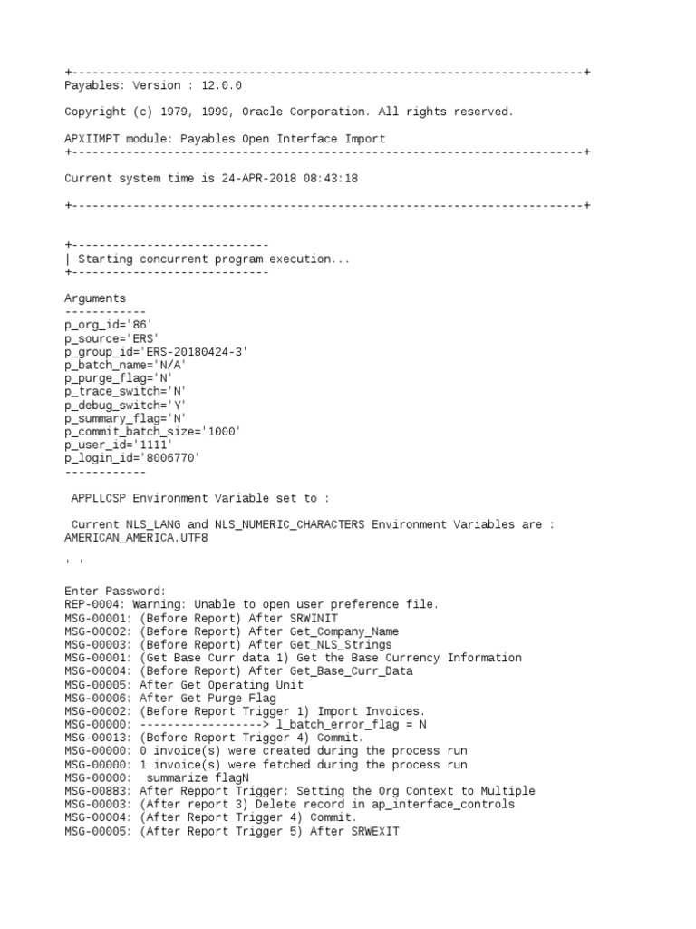 Payables Open Interface Import 240418 | PDF | Cheque | Exchange Rate