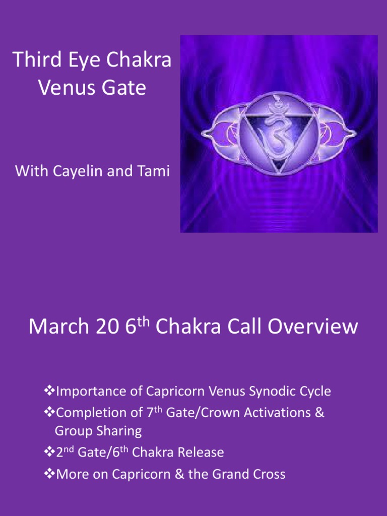 Third Eye Chakra Venus Gate: With Cayelin and Tami | Download Free PDF ...