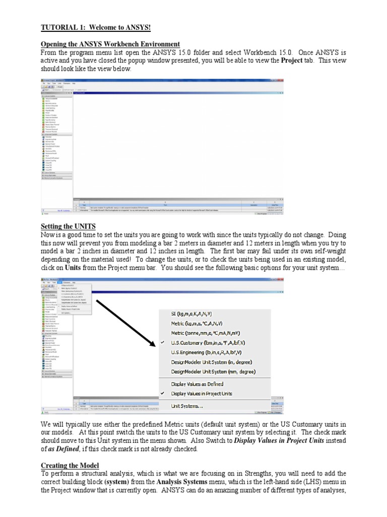 Introduction to Creating Structural Models in ANSYS Workbench: A ...