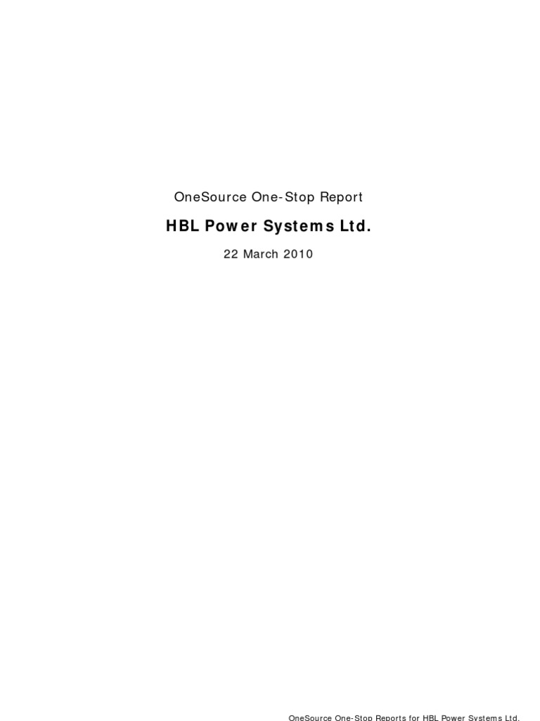 HBL Power | PDF | Economies | Business