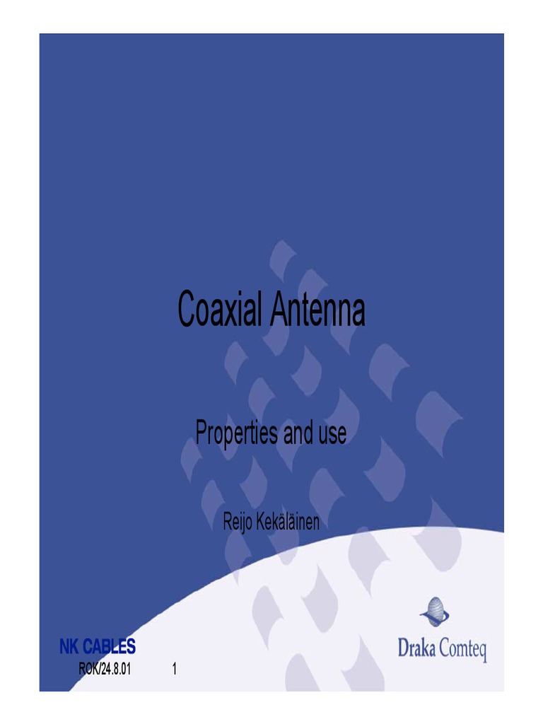 Coaxial Antennas for Indoor Coverage | PDF | Coaxial Cable | Antenna ...