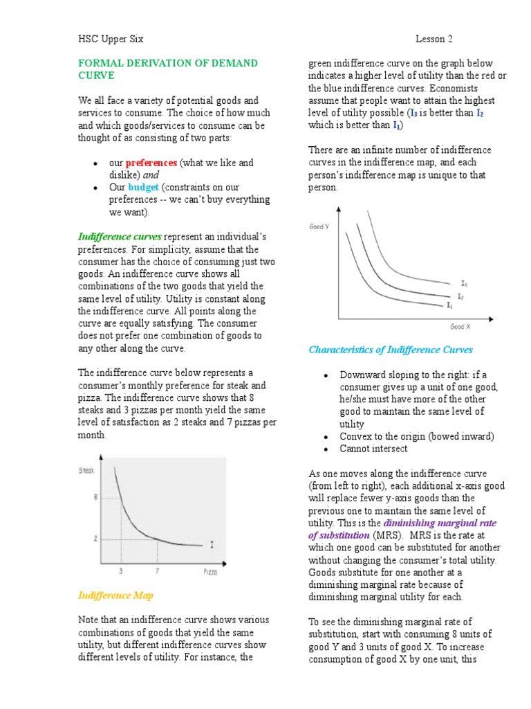Budget Lines and Indifference Curves | PDF | Utility | Microeconomics