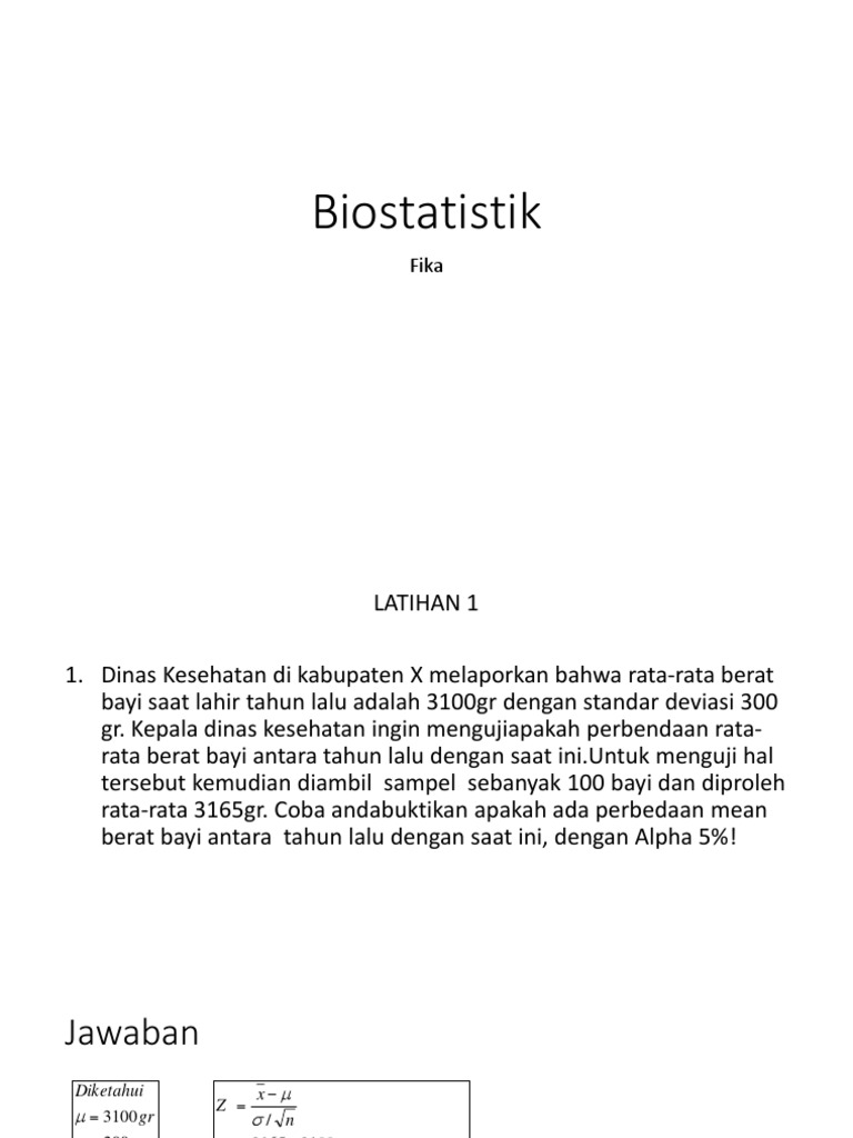 Biostatistik | PDF