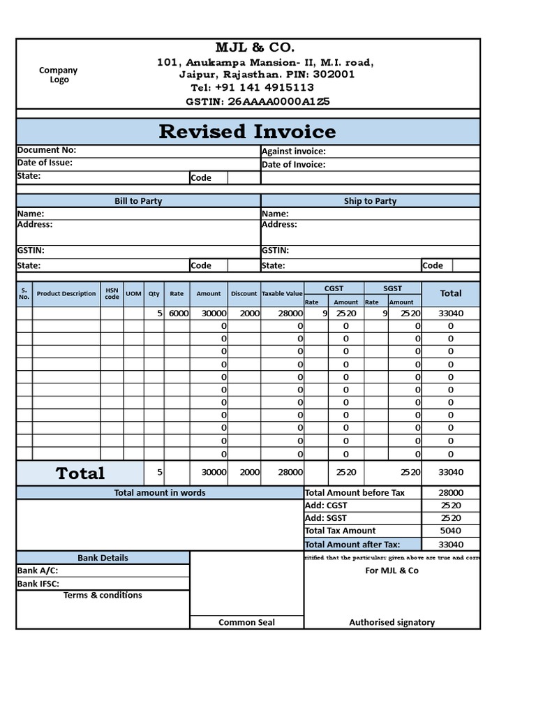 Revised Invoice | Download Free PDF | Invoice | Government Finances
