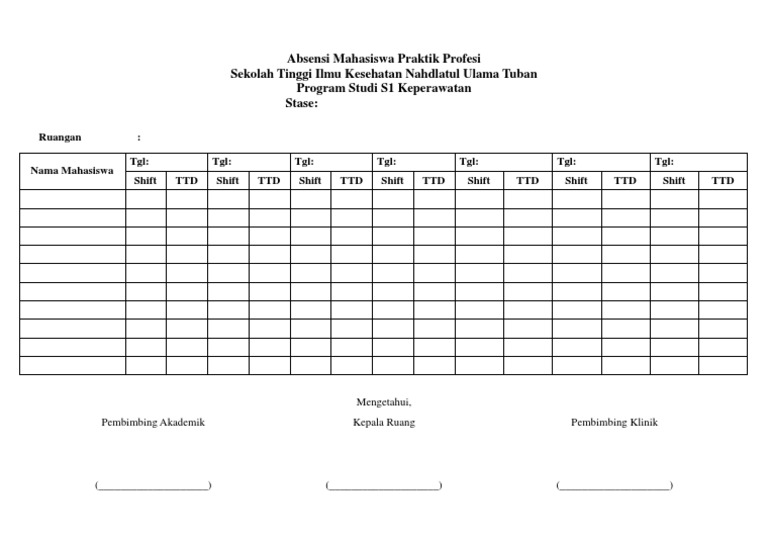 Absensi Mahasiswa Praktik | PDF