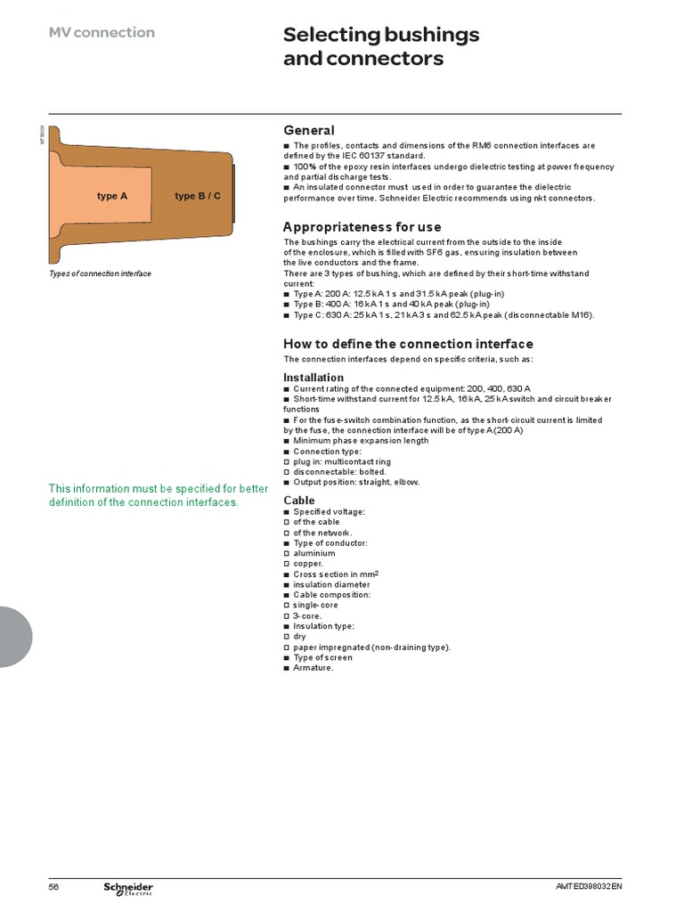 Selecting Bushings and Connectors: MV Connection | Download Free PDF ...