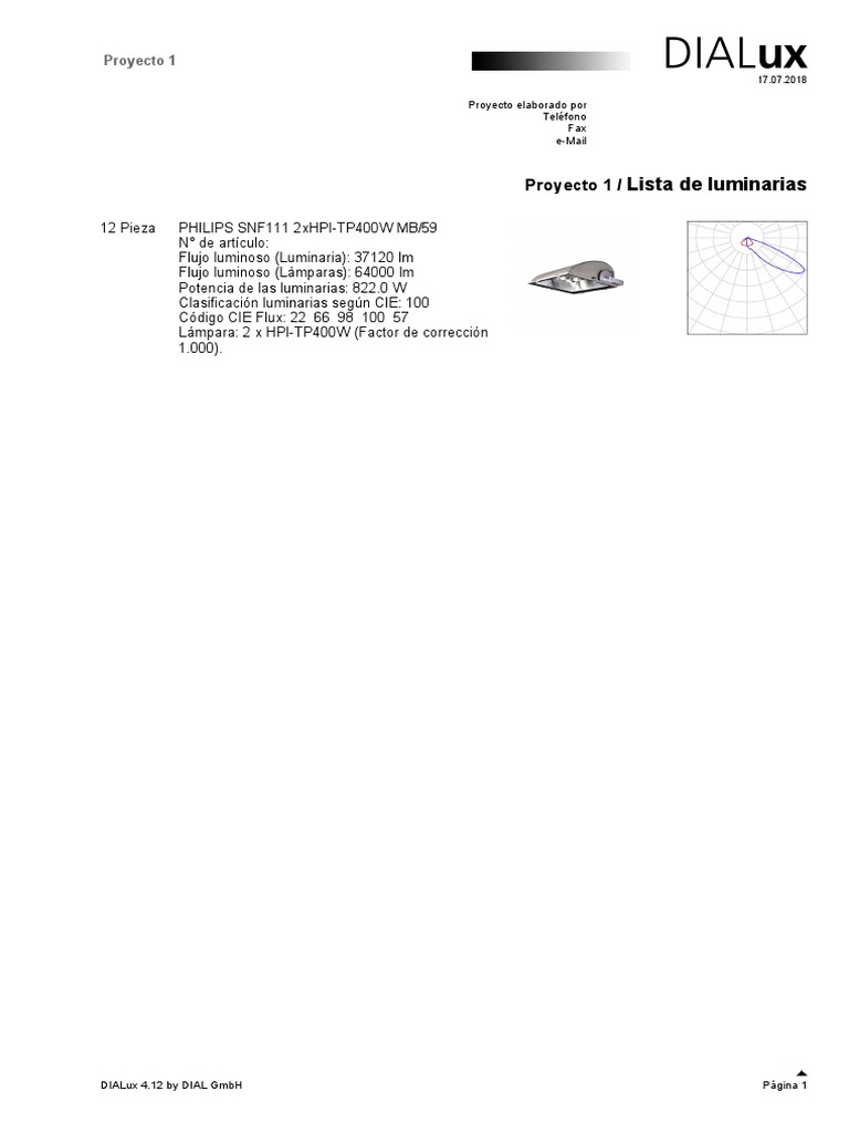 Calculos Dialux | PDF | Naturaleza