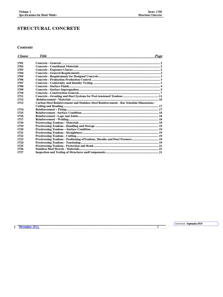 Carter Crest Concrete Specifications | PDF | Prestressed Concrete ...