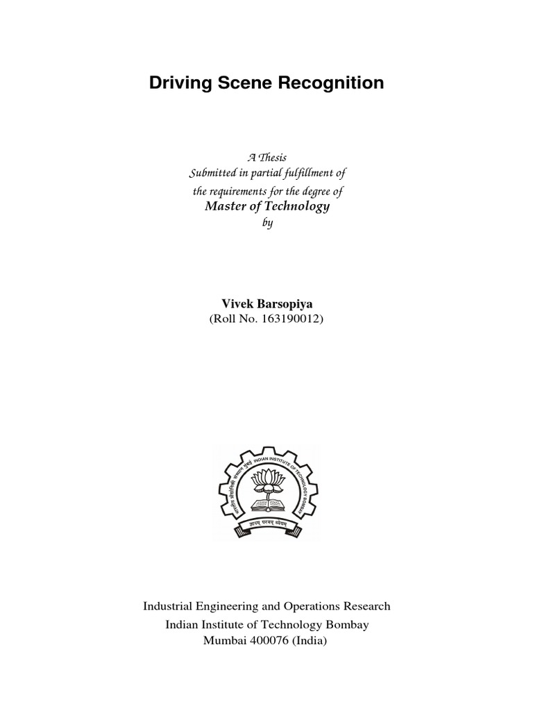 MTech Thesis 163190012 IITB LIBRARY Signed | PDF | Cognitive Science ...