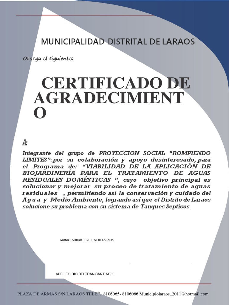 Certificados Para Certificados De Agradecimiento Y Palabras