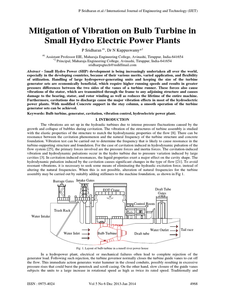 Vibration Mitigation in Bulb Turbines | PDF | Turbine | Fracture