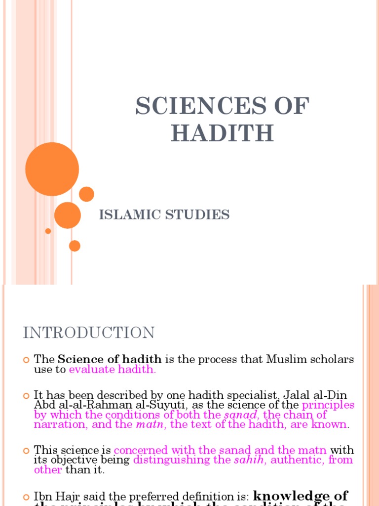 The Science of Hadith: An Introduction to Evaluating Prophetic ...