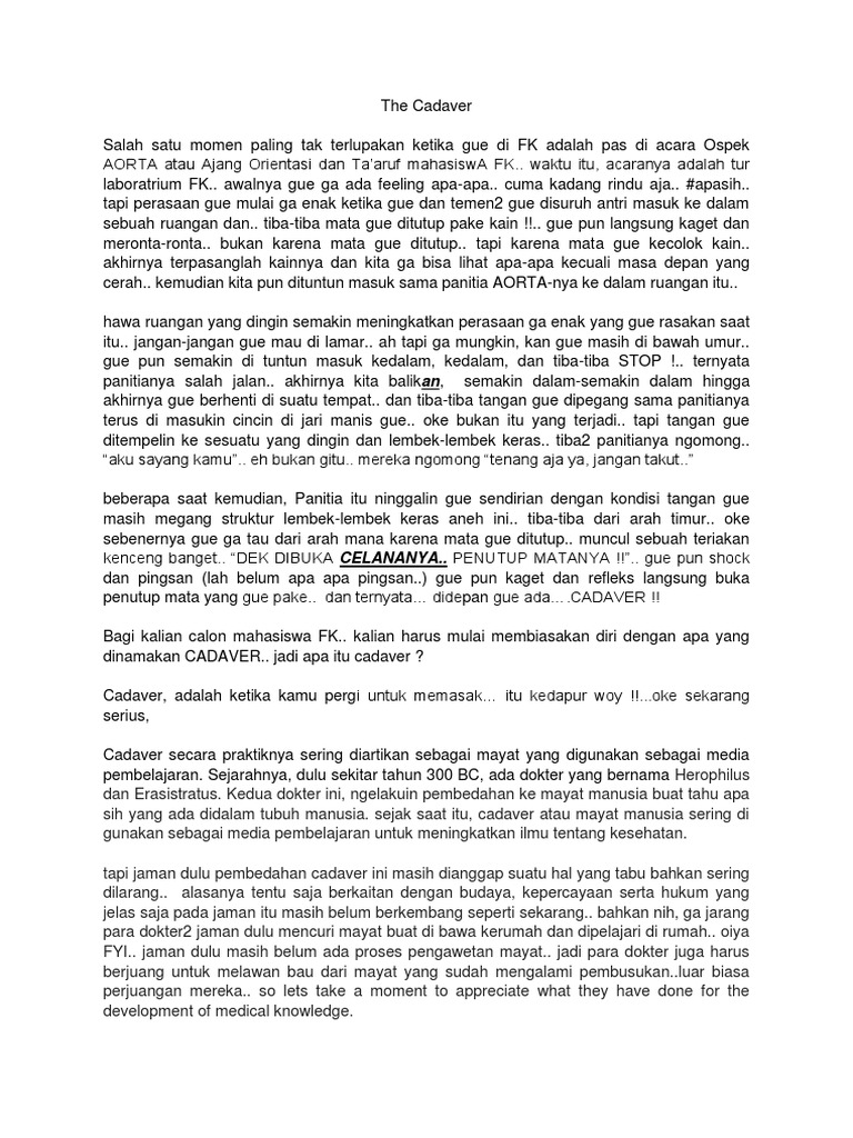 Cadaver | PDF | Seni