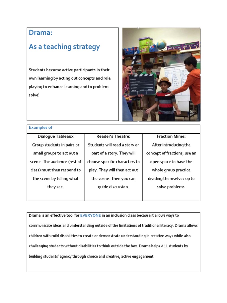 Drama Strategy Handout - KS 13 Final PDF | PDF | Reading Comprehension ...