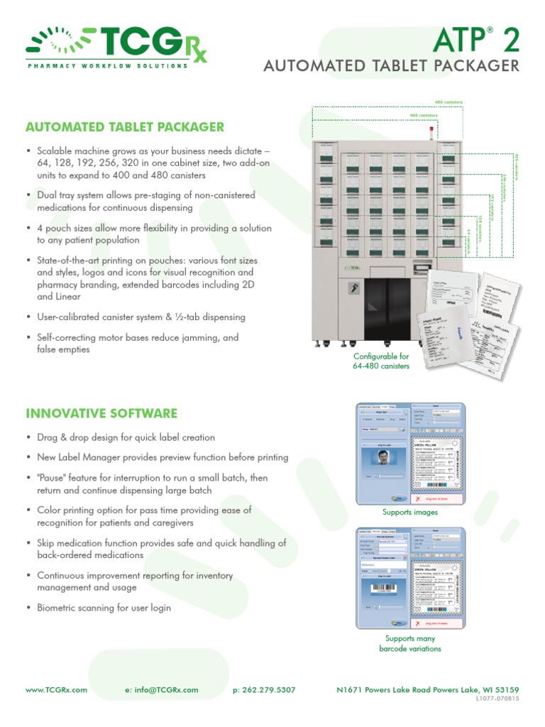TCGRX ATP2 SellSheet | Download Free PDF | Barcode | Areas Of Computer Science