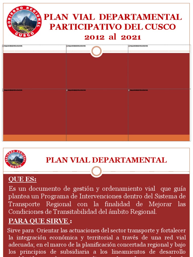 Plan Vial Regional | PDF | Transporte | Turismo