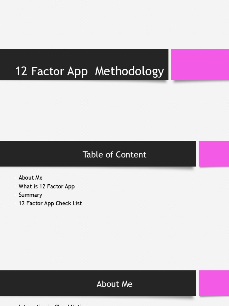 Factor: 12 App Methodology | PDF | Version Control | Application ...