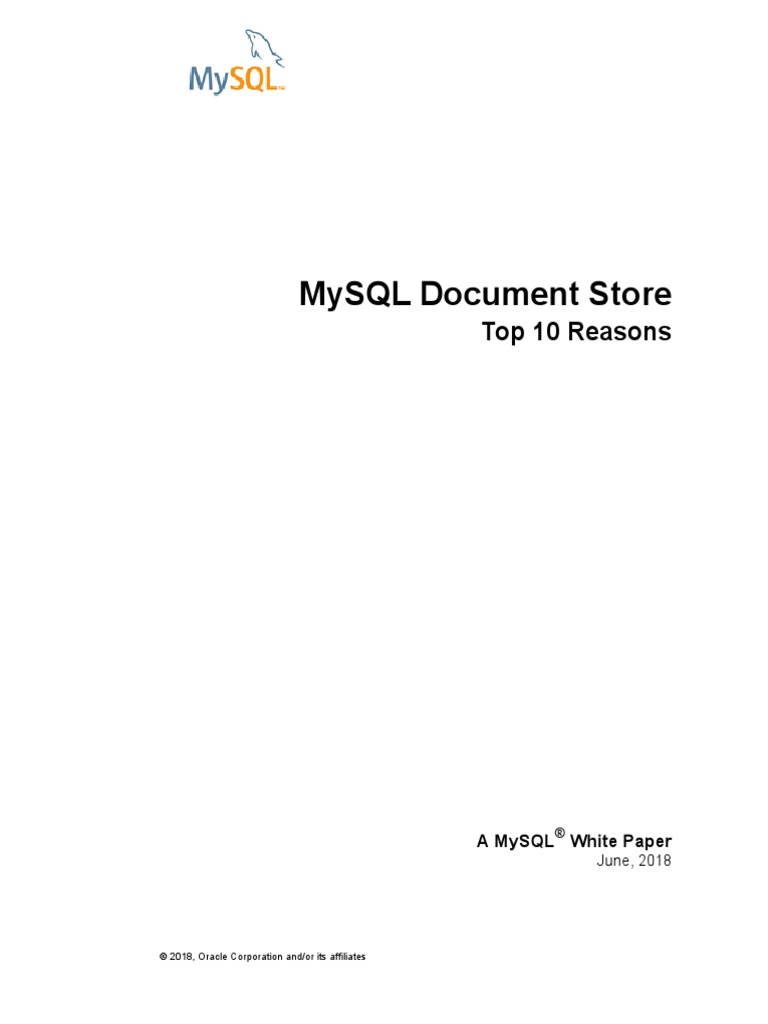 Mysql WP Nosql Documentstore v5 | PDF | My Sql | No Sql