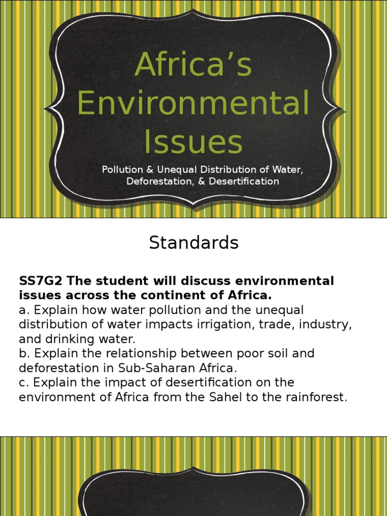 Environmental Issues in Africa Se | PDF | Deforestation | Rainforest