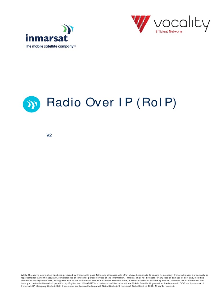 Inmarsat Vocality Radio Over IP | PDF | Computer Network | Radio