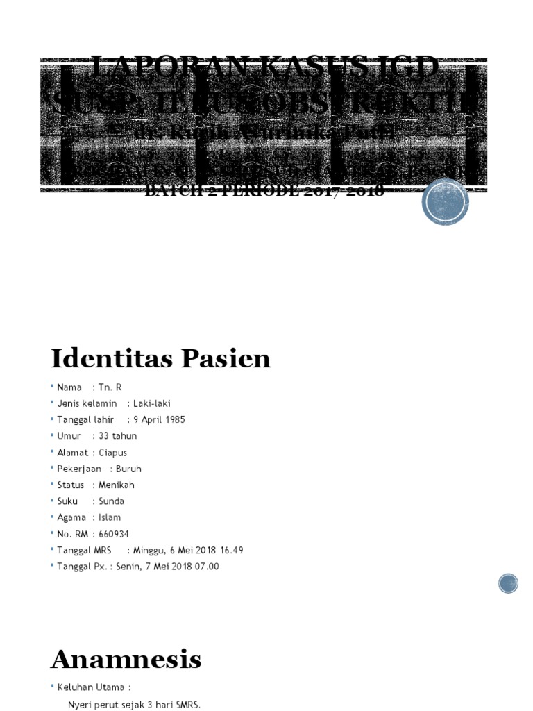 Laporan Kasus Igd | PDF
