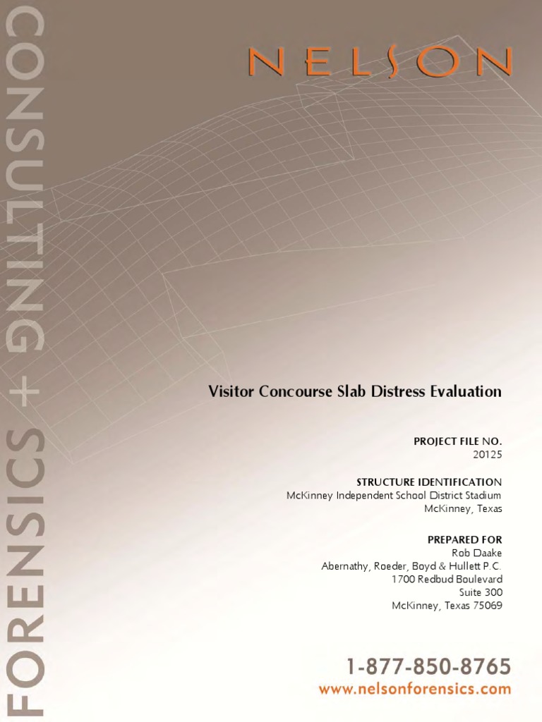 McKinney ISD Stadium Forensic Engineering Report No. 2 | PDF | Concrete ...