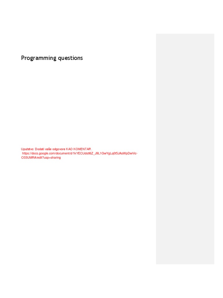 Programming Questions | PDF | Hypertext Transfer Protocol | Inheritance (Object Oriented ...