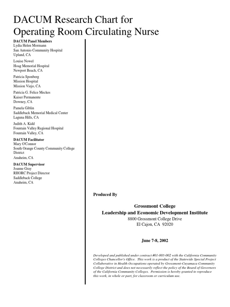 Operating Room Circulating Nurse | PDF | Surgery | Nursing