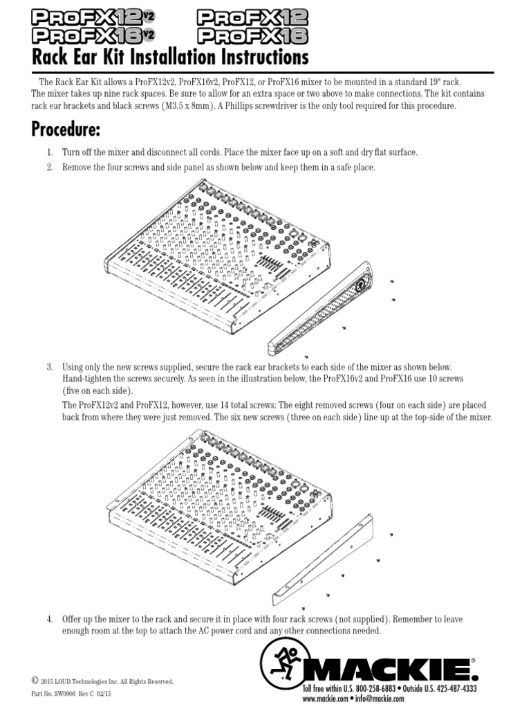 Rack Ear Kit Installation Instructions: Procedure | PDF