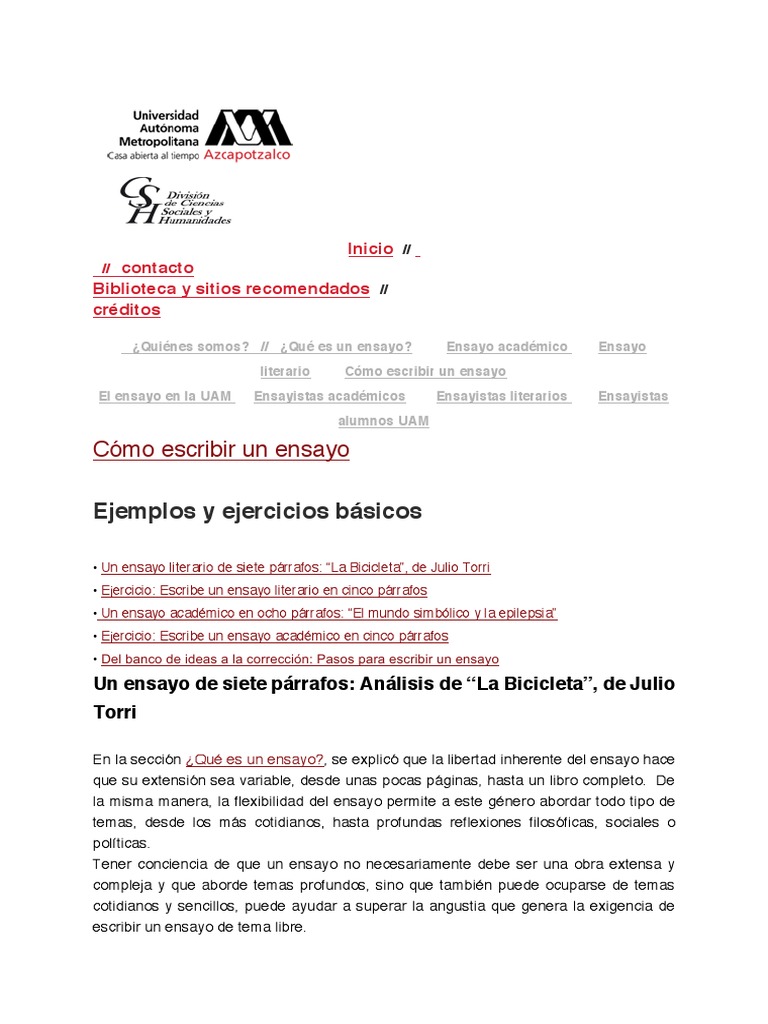 Como Hacer Un Ensayo de 7 Parrafos | PDF | Ensayos | Mitología