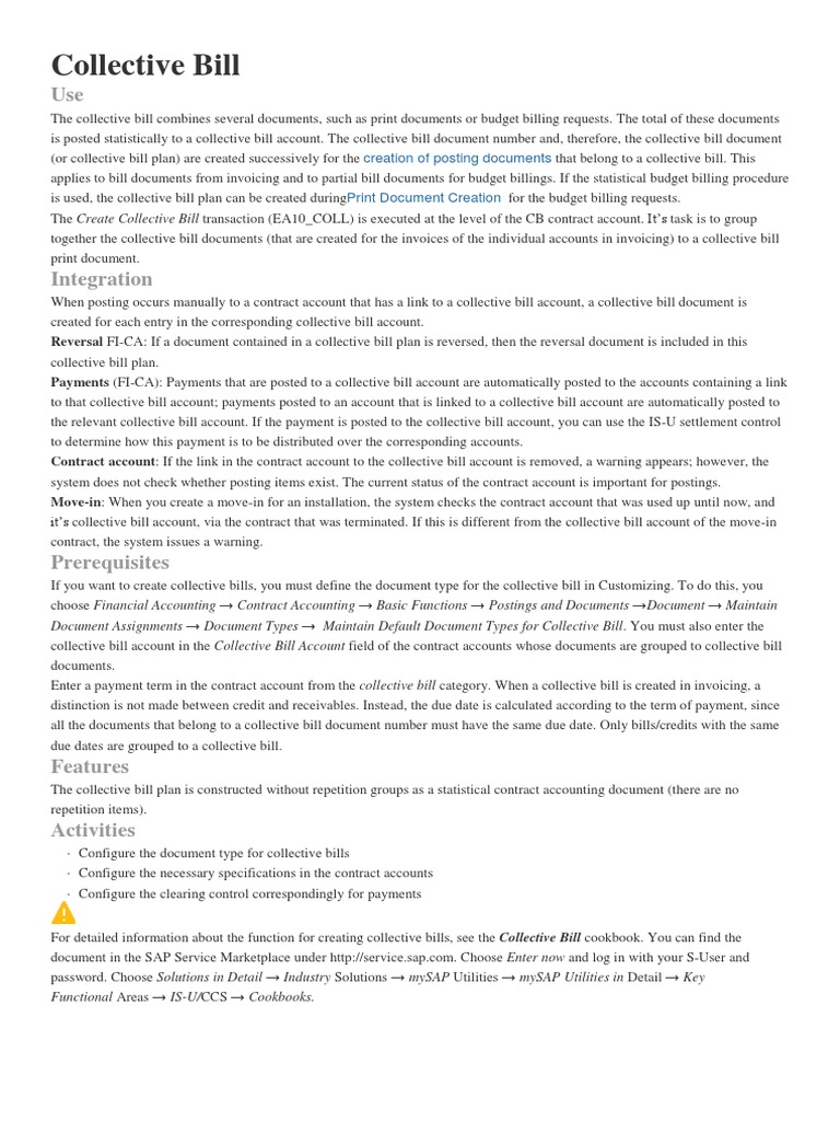 Collective Bill: Creation of Posting Documents | PDF | Invoice | Computing