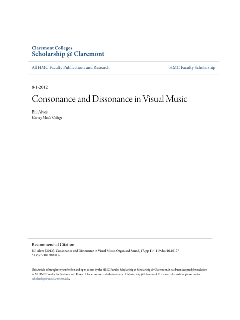 Consonance and Dissonance in Visual Music | PDF | Harmony | Symmetry