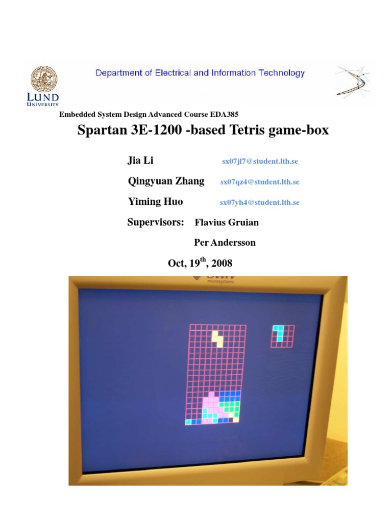 Project Report Tetris Pdf Embedded System Debugging