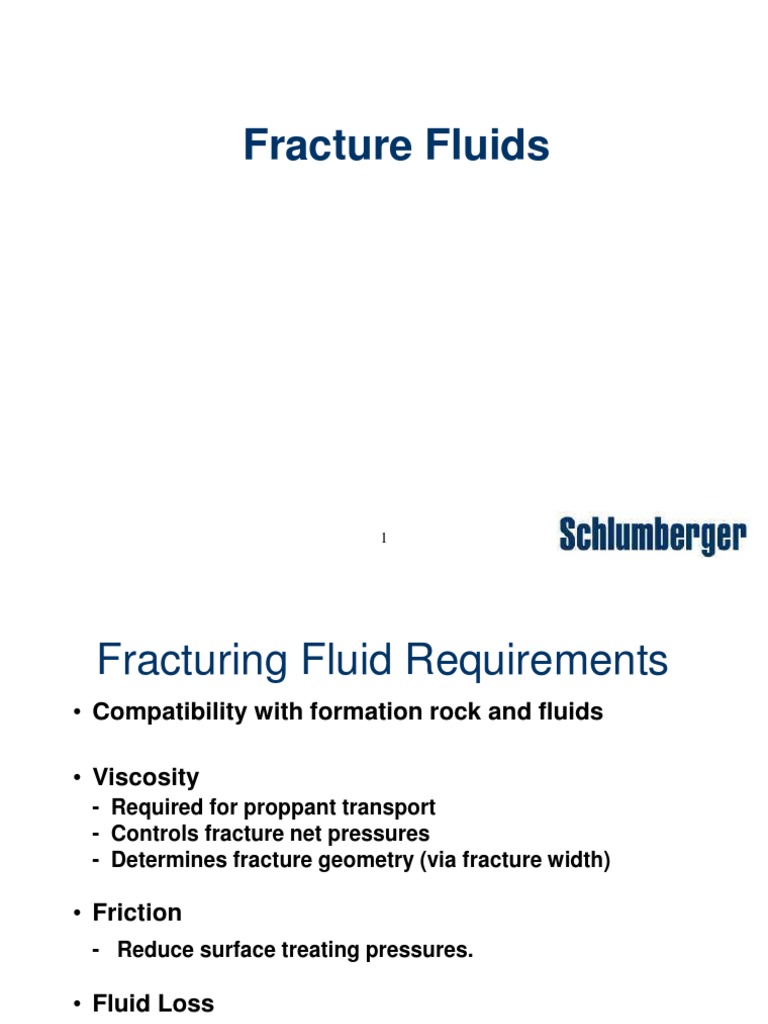 Fracturing Fluid Requirements Explained | PDF