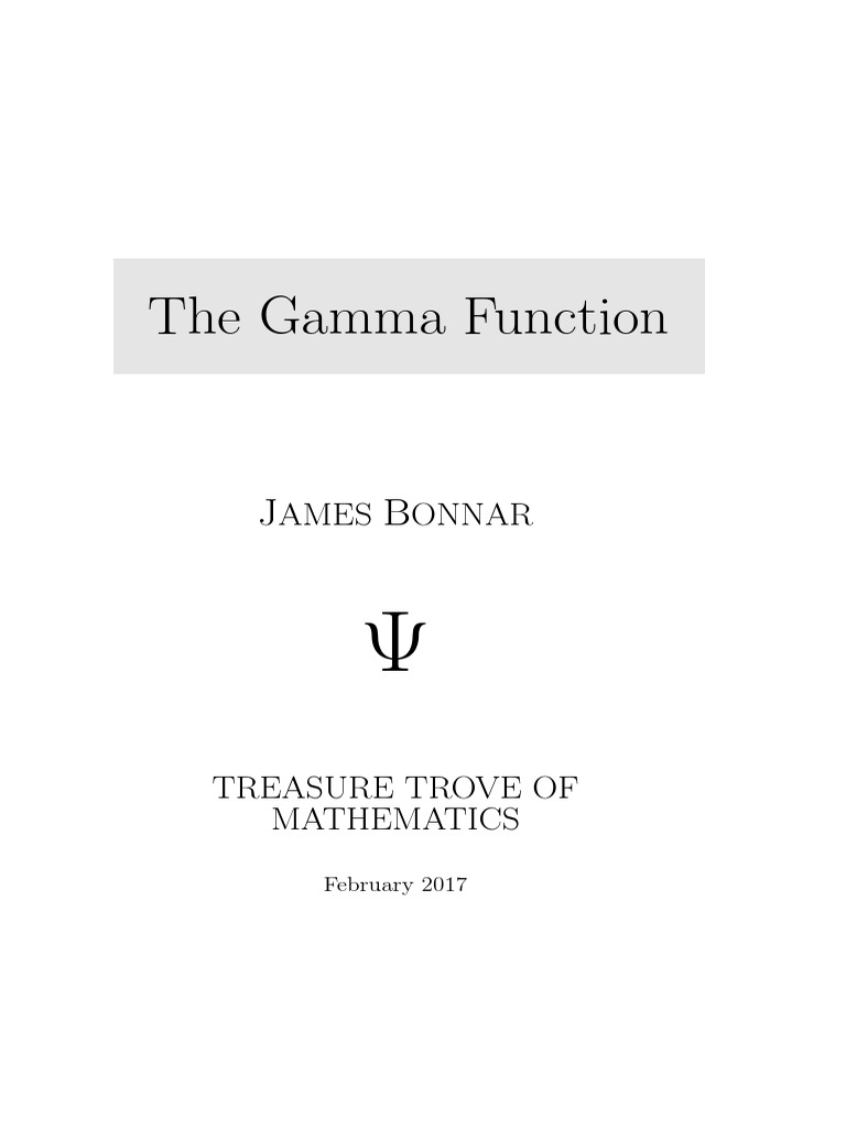 The Gamma Function | PDF | Polynomial | Special Functions