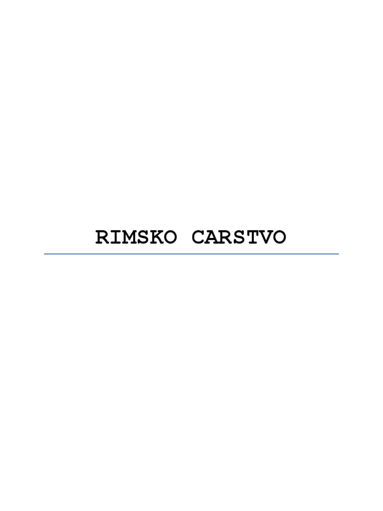 Rimsko Carstvo | PDF