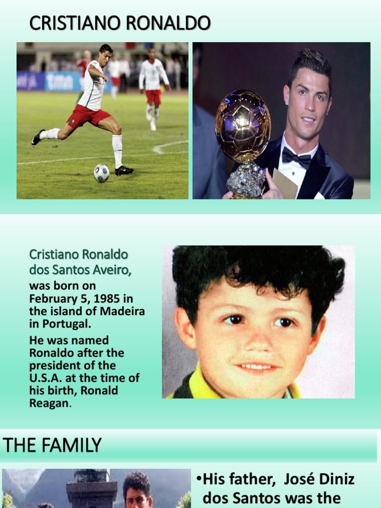 Cristiano Ronaldo: Birth and Early Life | PDF
