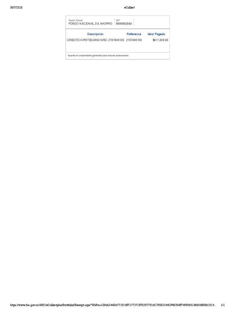 ECollect Pago Agosto | PDF