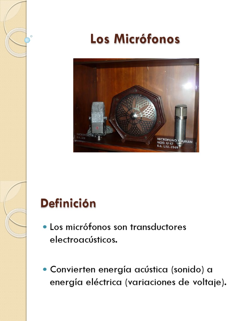 Características y Tipos de Micrófonos | PDF | Micrófono | Decibel