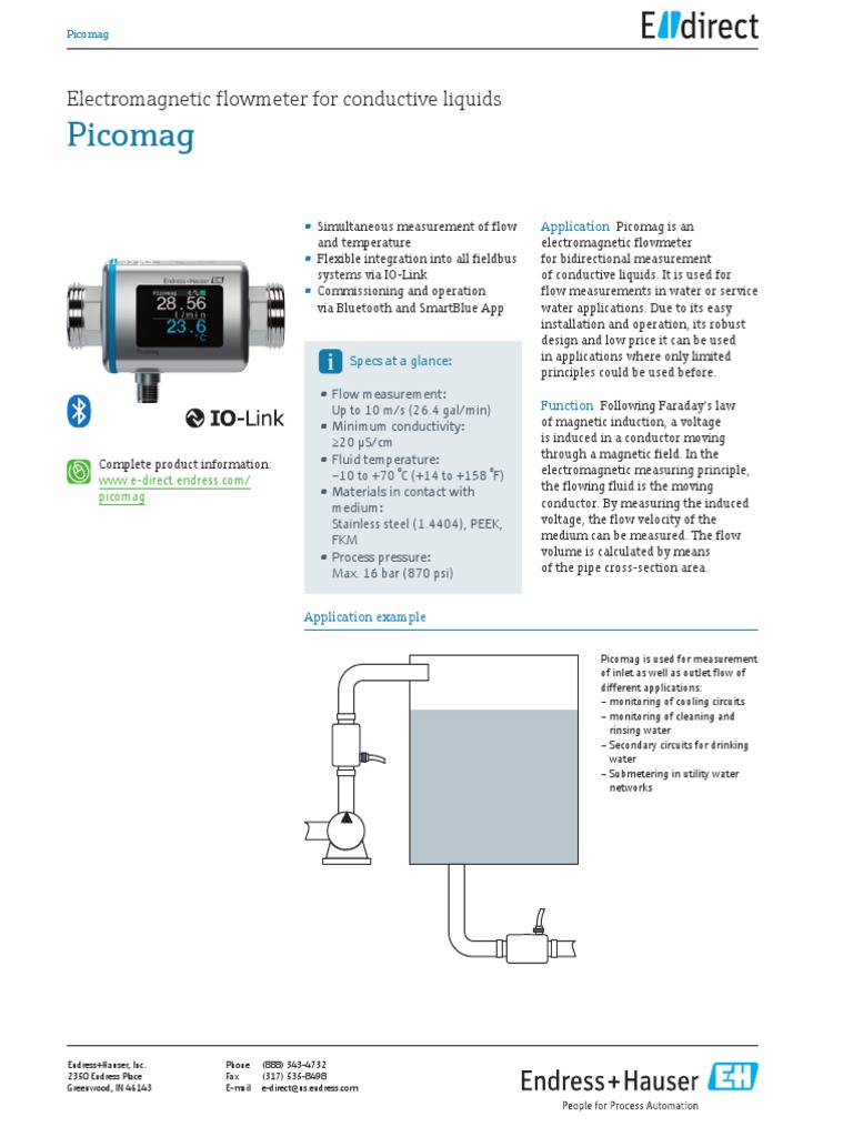Pico Mag | PDF | Flow Measurement | Electrical Connector