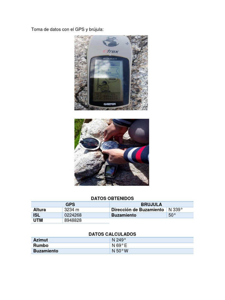 Toma de Datos GPS y Brújula | PDF | Navegación | Geografía