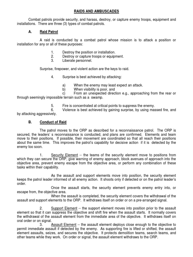 Raids Ambuscades PDF | Download Free PDF | Ambush | Flanking Maneuver