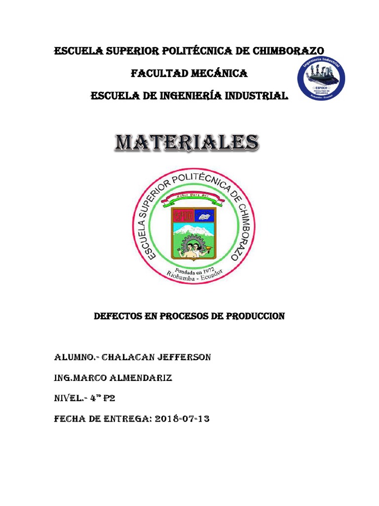Defectos en Procesos de Produccion | PDF | Aluminio | Medición