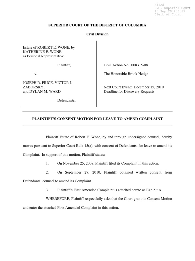 Amended Complaint | PDF | Negligence | Complaint