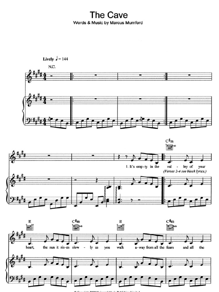 Mumford and Sons - The - Cave | PDF